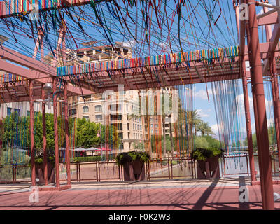 USA, Arizona, Scottsdale. Decorated Native-American pottery jugs ...