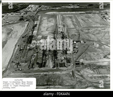 This image shows a fabrication shop with the center background focusing ...