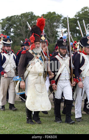 French Light infantry marching to war Stock Photo - Alamy