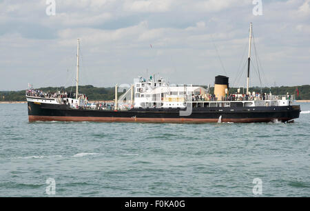 SS Shieldhall a historic steamship underway on The Solent southern ...