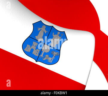 Flag of Asuncion, capital city of Paraguay. 3d rendering Stock Photo ...