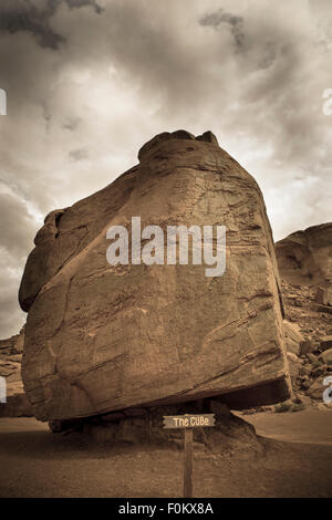 The Cube rock formation, Monument Valley, Arizona, America Stock Photo ...