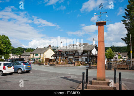 Pooley Bridge village near Ullswater in the Lake District and Barton ...