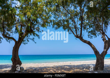 Soroni Beach on the Aegean coast of Rhodes Island Dodecanese Greece ...