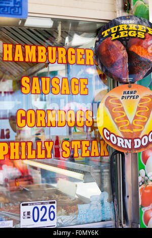 A food concession selling various snacks at the New Jersey State Fair ...