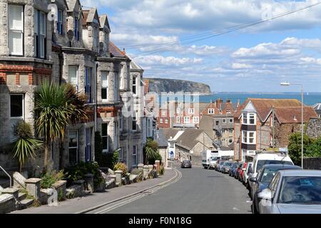 Swanage town centre Dorset U.K Stock Photo - Alamy