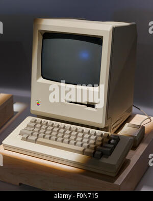 An original Apple Macintosh (1984) computer designed by Steve Jobs ...