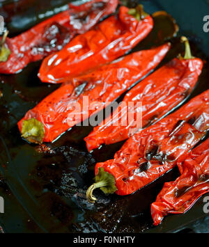 A tray of colorful peppers Stock Photo - Alamy