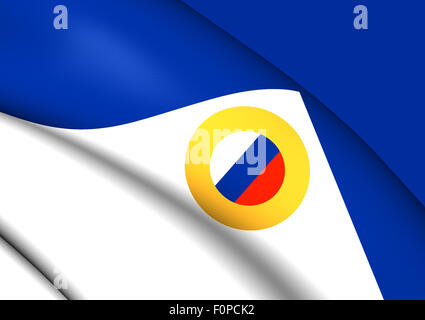 Flag of Chukotka Autonomous Okrug, Russia. Close Up Stock Photo - Alamy