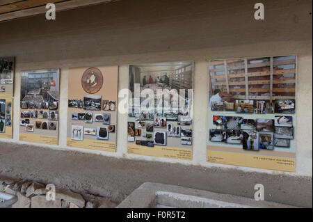 Posters and photographs of excavation of the Akrotiri village ...
