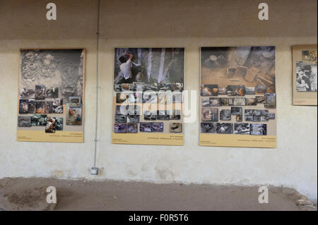 Posters and photographs of excavation of the Akrotiri village ...