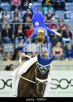 Aachen, Germany. 20th Aug, 2015. Ludger Beerbaum of Germany gestures on ...