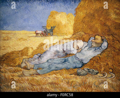 The siesta after Millet, Vincent van Gogh, d'Orsay Museum, Paris ...