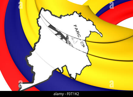 3D Flag of the FARC-EP. Close Up Stock Photo: 87429886 - Alamy