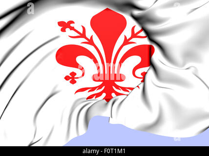Flag of Florence, Italy. Close Up Stock Photo - Alamy