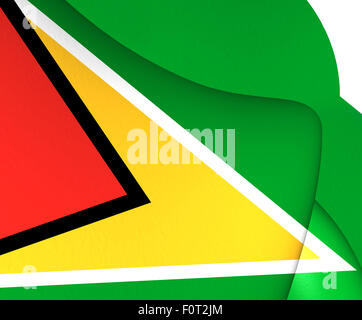 Guyana national flag. Render 3D Stock Photo - Alamy