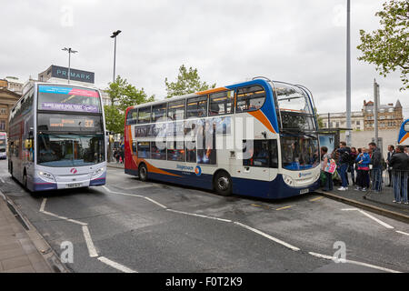 Manchester Piccadilly Bus Station, First bus, Stagecoach busses and a ...