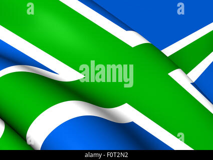 3D Flag of the Scottish Highlands. Close Up Stock Photo - Alamy