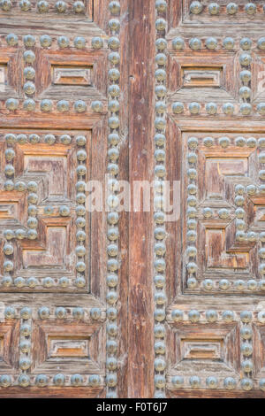old wooden door Castilian style in Toledo Spain Stock Photo - Alamy