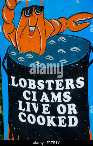 Seafood Restaurant Sign - advertising Lobster Shrimp Clams Mussels ...