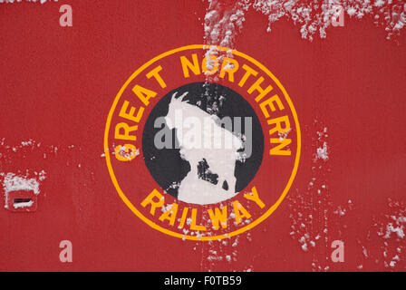 Great Northern Railroad caboose at Iron Goat Interpretive Site, Stevens ...