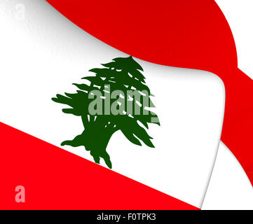 Flag of Lebanon. Close up Stock Photo - Alamy