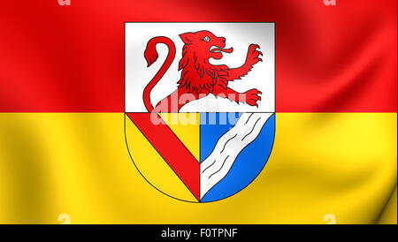 3D Flag of Lorrach Kreis, Germany Stock Photo - Alamy