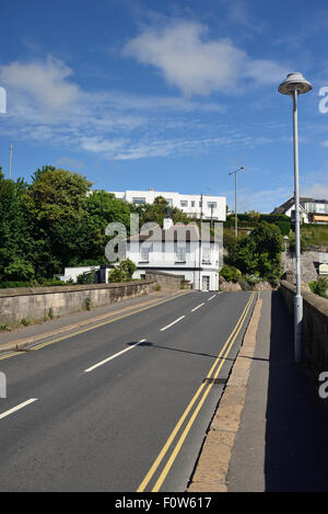 Shaldon bridge, over the river Teign, looking towards the old toll ...
