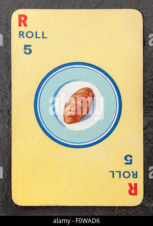 Bread Roll Playing Card from a vintage pack of Menuette Stock Photo - Alamy