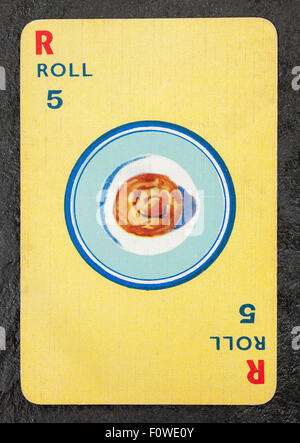 Vintage Menuette Food Playing Card - Plaice Fish Stock Photo - Alamy