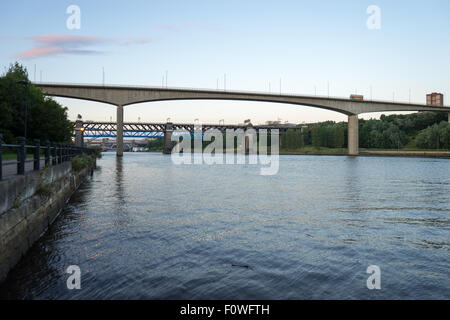Redheugh bridge. Road bridge connecting Newcastle & Gateshead Stock ...