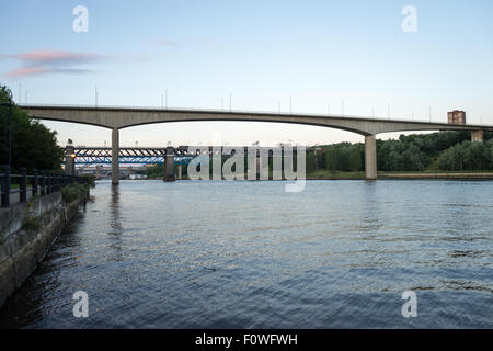 Redheugh bridge. Road bridge connecting Newcastle & Gateshead Stock ...