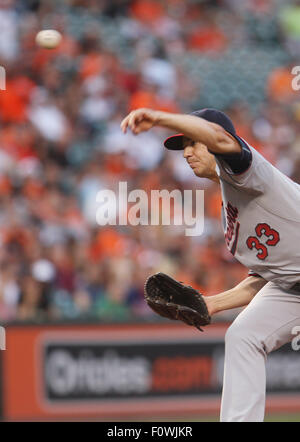 Baltimore, Maryland, USA. 21st August, 2015. Minnesota Twins second ...