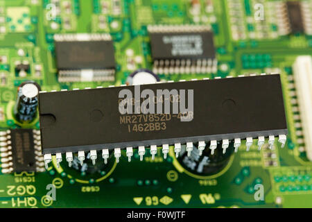 ROM chip on circuit board Stock Photo - Alamy