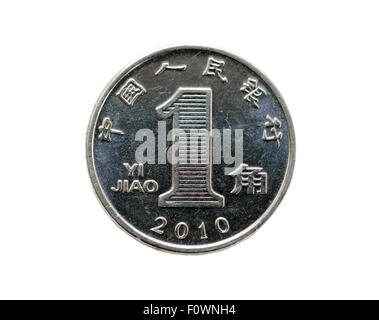 One Jiao part of Chinese currency and is 1/10 th of a Yuan Stock Photo ...