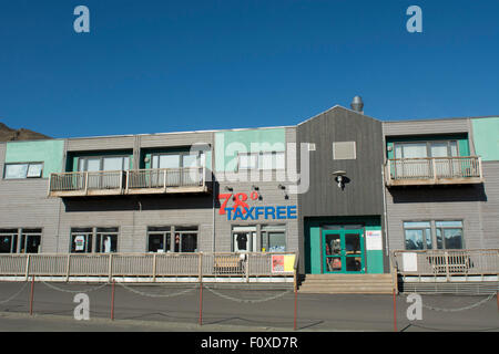 The town Longyearbyen, capital of Svalbard, Spitsbergen, Norway Stock ...