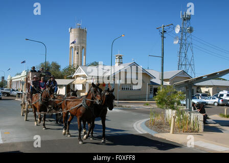 Old Cobb and Co Vintage horse drawn carriage better known as a stage ...