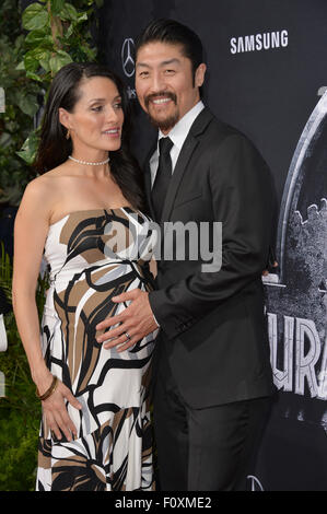 Brian Tee, wife Mirelly Taylor, daughter Madelyn Skyler at The Red Nose ...