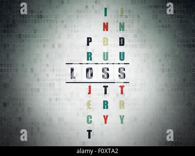 Business concept: word Loss in solving Crossword Puzzle Stock Photo - Alamy