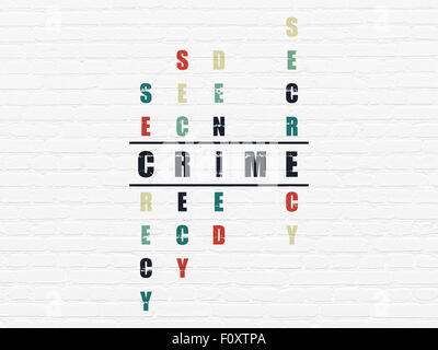 Safety concept: word Crime in solving Crossword Puzzle Stock Photo - Alamy