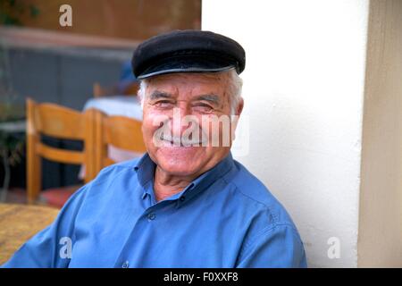 Smiling Greek Man, Leros, Dodecanese, Greek Islands, Greece, Europe ...