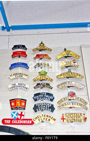 A colourful collection of passenger train headboards in the National ...