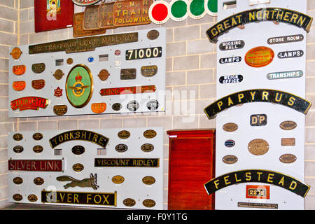 National Railway Museum York nameplates Stock Photo - Alamy