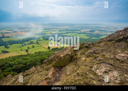 View from the top of The Wrekin, Telford, Shropshire Stock Photo ...