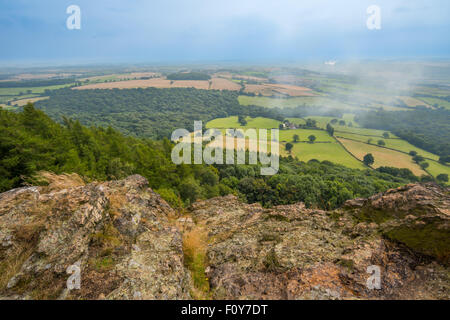 View from the top of The Wrekin, Telford, Shropshire Stock Photo - Alamy