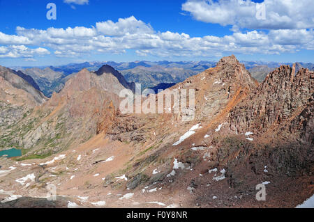 Mount Eolus and Sunlight Peak, Colorado 14ers in the Chicago Basin, San ...