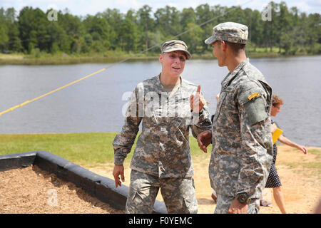 U.S. Army 1st Lt. Shaye Haver salutes during graduation ceremonies at ...