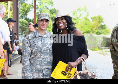 U.S. Army Captain Kristen Griest is congratulated by Army Chief of ...