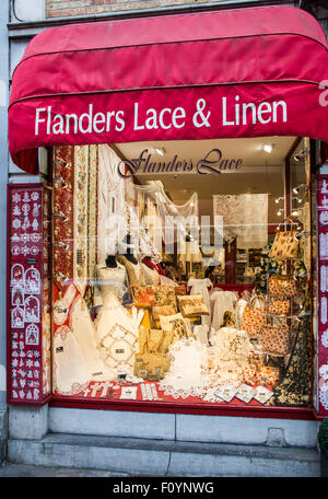 Belgium, Flanders, Bruges, Lace Stock Photo - Alamy