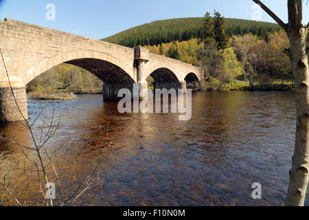 Road Bridge over River Dee Llandderfel Flintshire North East Wales ...